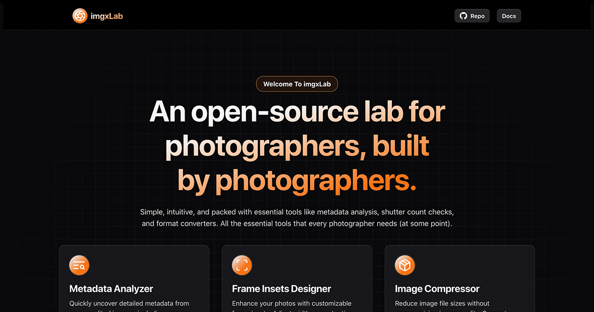 Metadata Analyzer - imgxLab